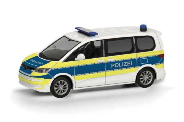 Herpa - Volkswagen Multivan Passenger Van - Assembled - Police (white ...