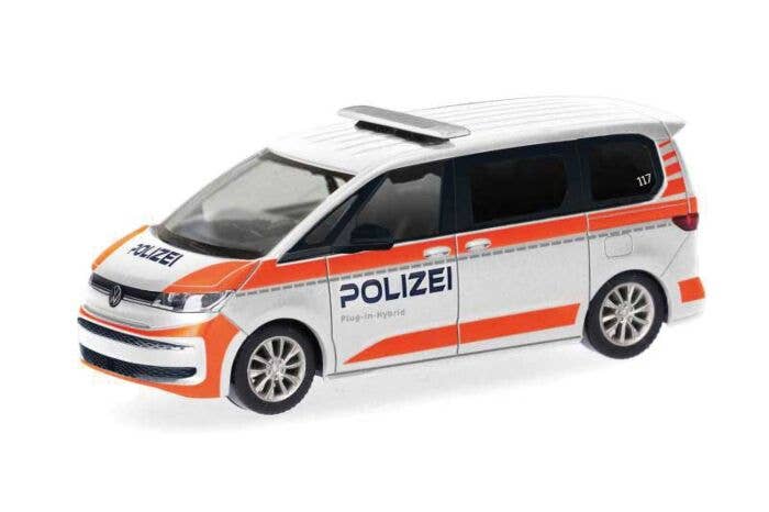 Herpa - Volkswagen Multivan Passenger Van - Assembled - Police (white ...