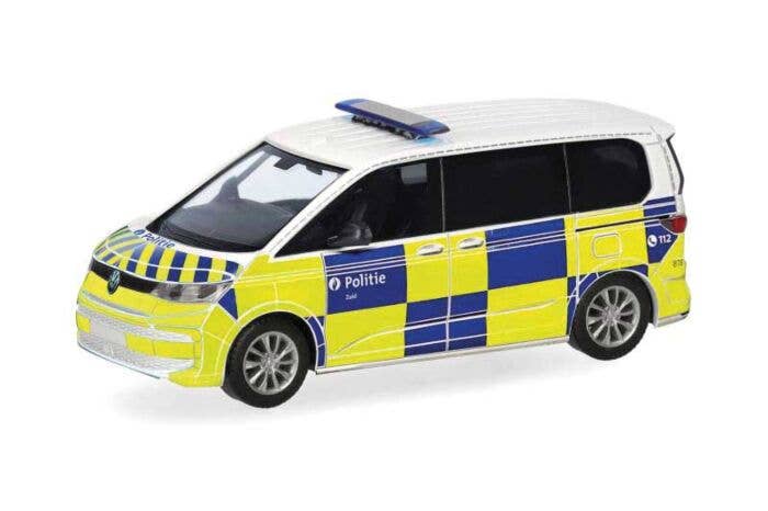 Herpa - Volkswagen Multivan Passenger Van - Assembled - Police (white ...