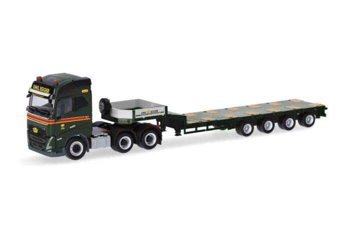 Herpa - Volvo FH GL Tractor with Lowboy Trailer - Assembled - Emil ...