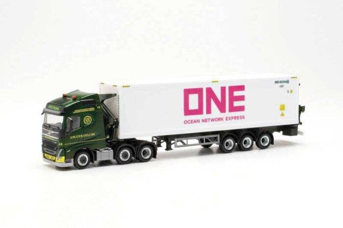 Herpa - Volvo FH Tractor with Side-Loader Chassis & Container ...