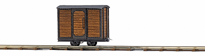 Busch - Wood Boxcar - Ready to Run - Feldbahn - Painted, Unlettered ...