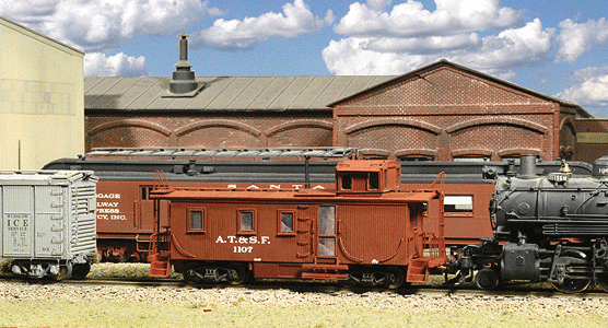 AMD - Wood Caboose - Kit (Laser-Cut Wood) - Santa Fe Side-Door Waycar ...