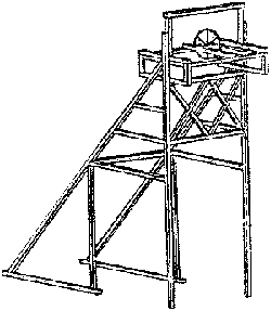 GutsGravel - Wood Mine Hoist Head Frame - 308-1182