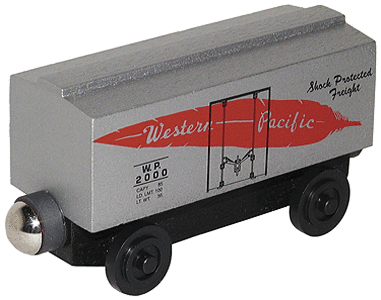 Whittle - Wooden Toy Train: Boxcar - Western Pacific #2000 - 802-100227
