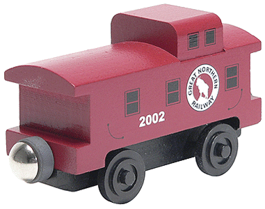 Whittle - Wooden Toy Train: Caboose - Great Northern #2002 - 802-100504