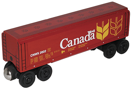 Whittle - Wooden Toy Train: Covered Hopper - Canadian Wheat CNWX #2002 ...