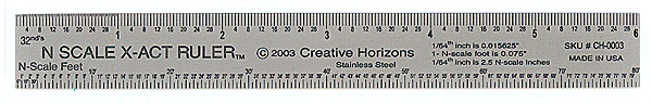 CreatHoriz - X-act Flexible Scale Ruler - N (Stainless Steel) - 6" Long ...