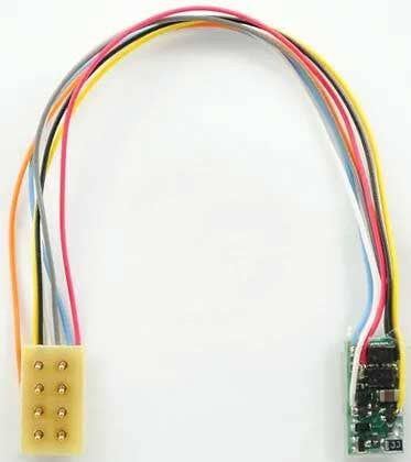 TCS - Z2P-3.5"UK 2-Function DCC Decoder - 3.5" 8.89cm Harness & NMRA 8 ...