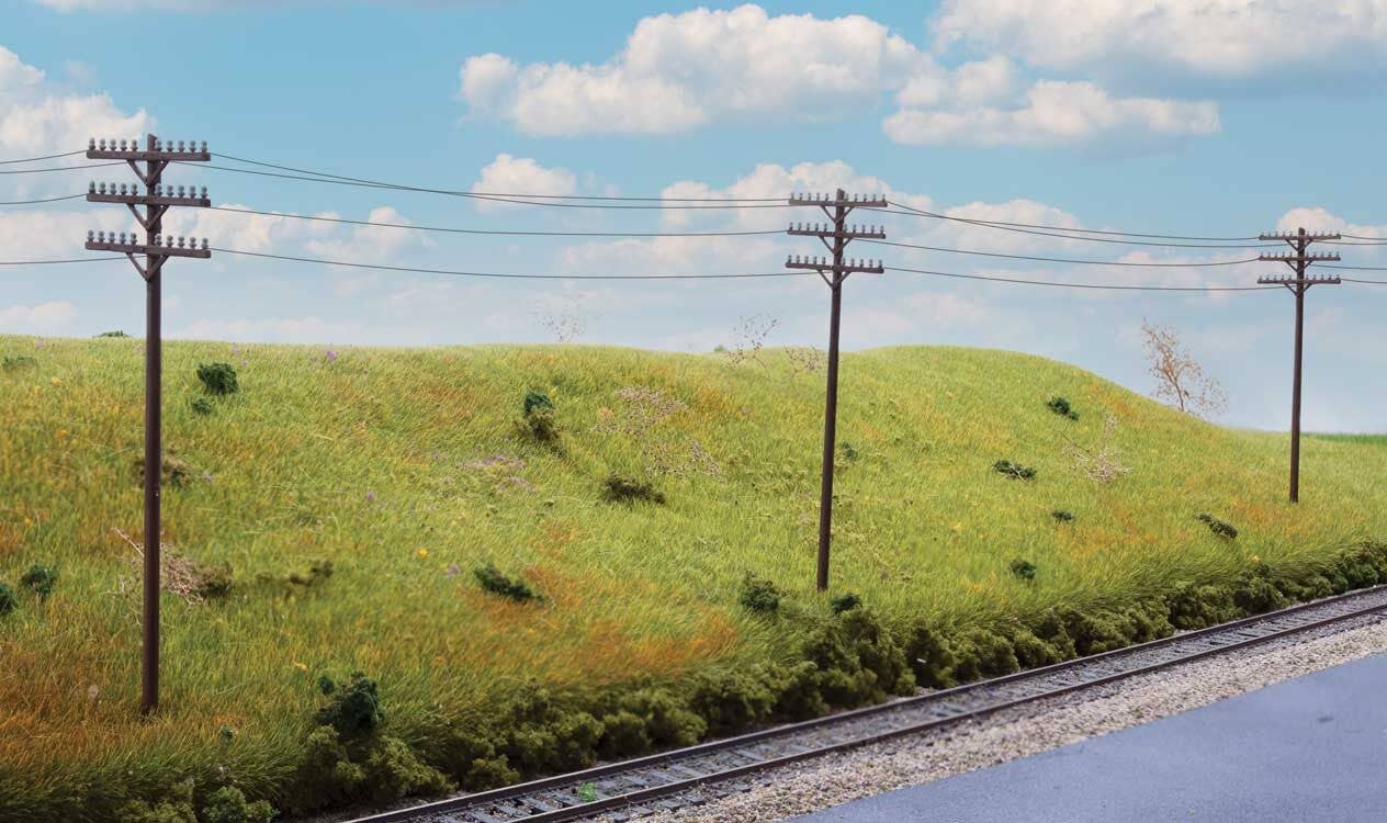 Train Layout Power Line Poles HO Scale Power Pole Cross Arms - Set Of 6 ...